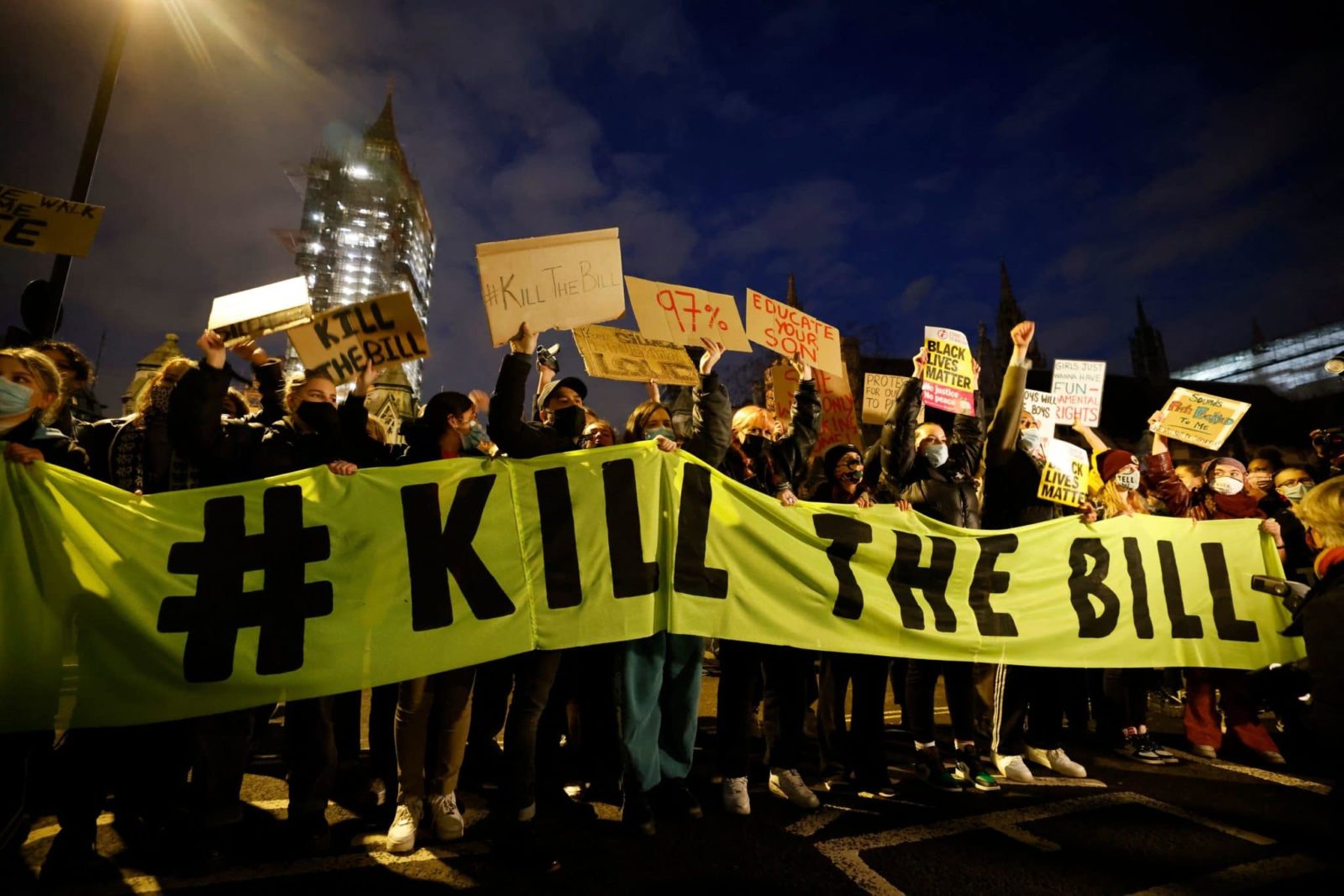 Protesters, Police Officers Clash In England As Government Looks To ...