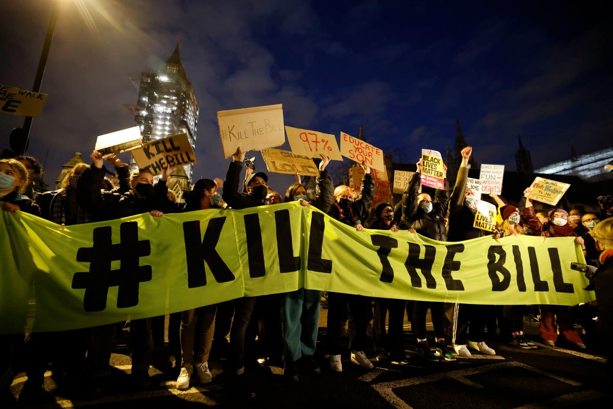 Protesters, Police Officers Clash In England As Government Looks To ...